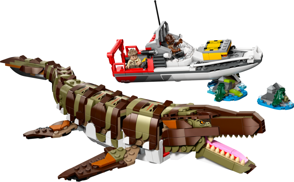 LEGO Jurassic World Båtuppdrag med klossbyggd mosasaurus 76974 - Djur ...