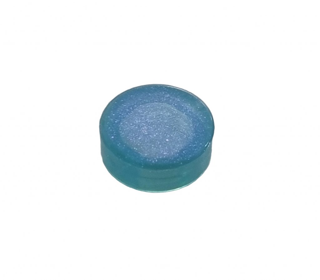 LEGO Flat Tile 1x1 Round Transparent Ljusblå Opalescence 6299900-B1570 ...